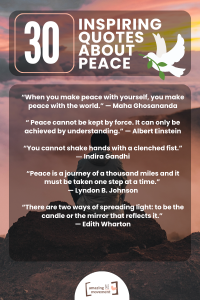 30 Inspiring Quotes About Peace For Your Reflection ⋆